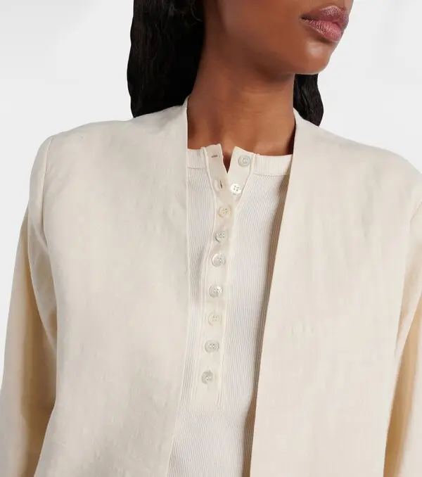 LESET Belle Linen-blend Jacket