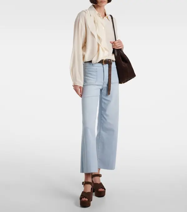 FRAME Anchor High-rise Wide-leg Jeans