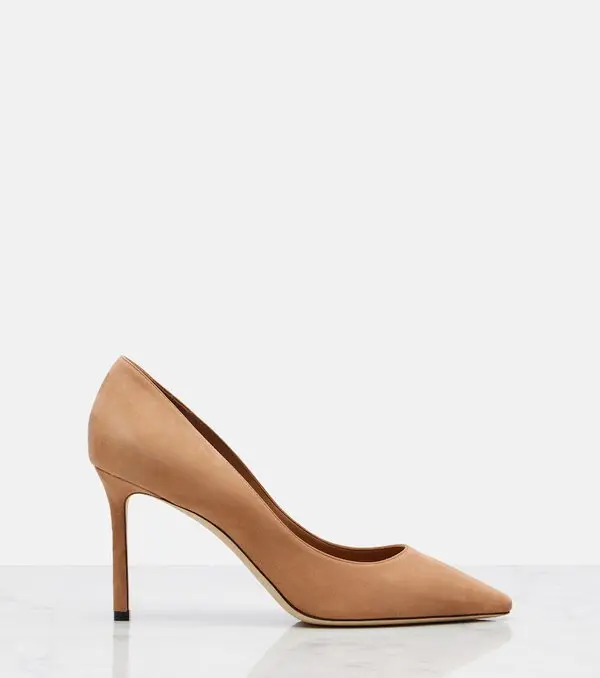 JIMMY CHOO Romy 85 Suede Pumps - Brown