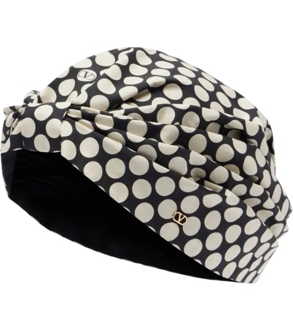 Valentino Garavani Escape Plus De Pois Cotton Head Wrap - White