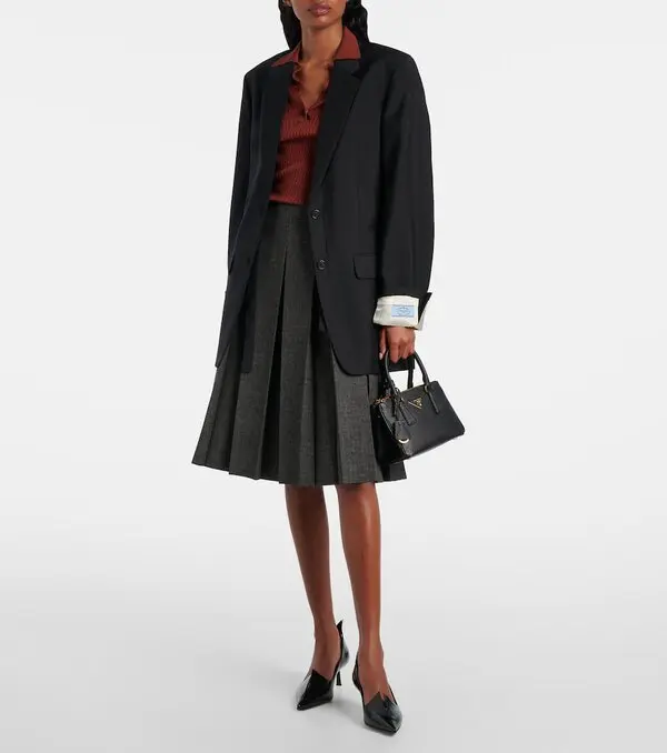 Prada Galleria Mini Leather Tote Bag - Black