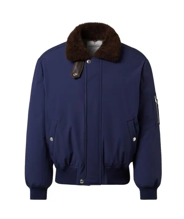 Brunello Cucinelli Shearling-trimmed Bomber Jacket