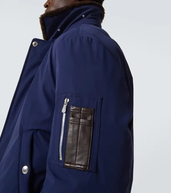 Brunello Cucinelli Shearling-trimmed Bomber Jacket