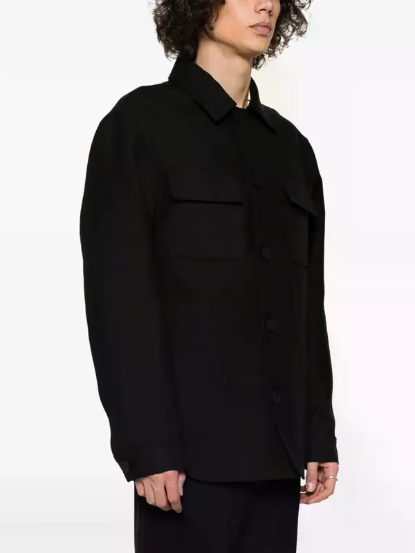 Sandro Buttoned Oversized Shirt - Black