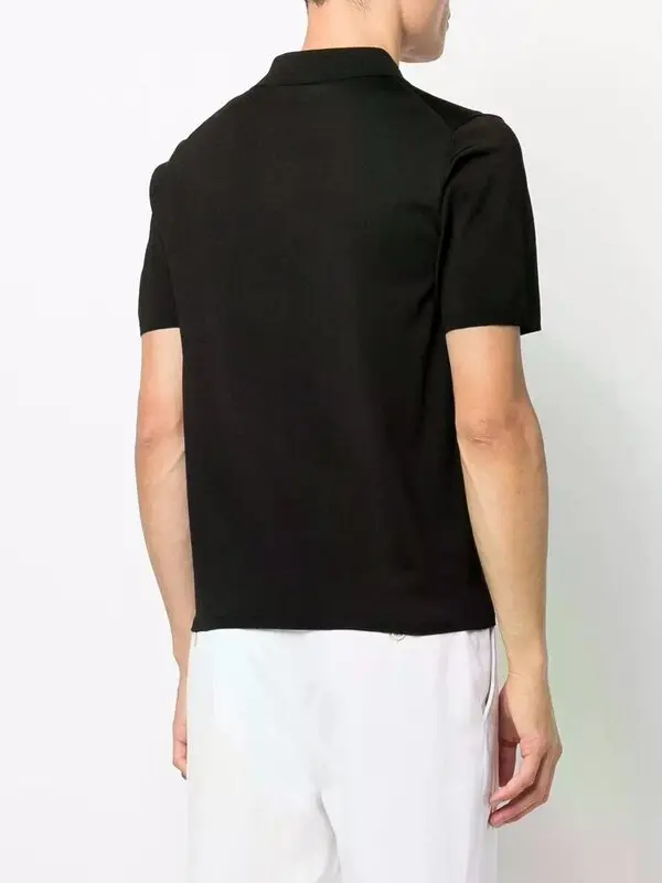 Sandro Short-sleeve Knitted Polo Shirt - Black