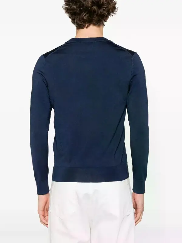 Sandro Fine Knit Sweater With Round Neck And Long Sleeves