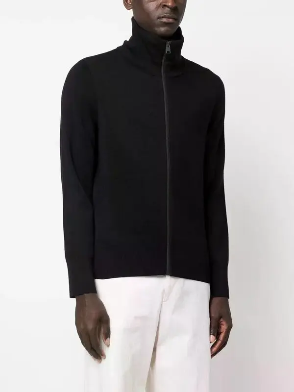 Sandro Zip-up Wool Cardigan - Blue