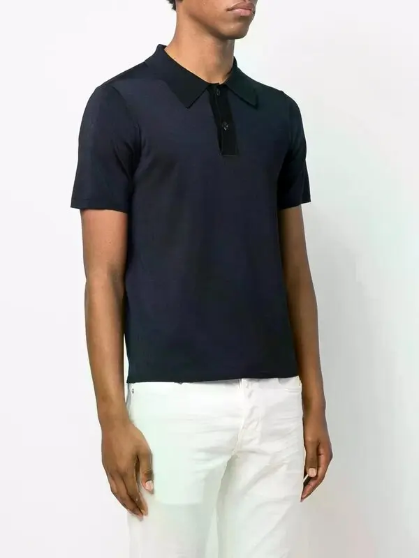 Sandro Short-sleeve Knitted Polo Shirt - Blue