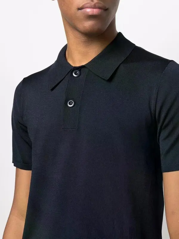 Sandro Short-sleeve Knitted Polo Shirt - Blue
