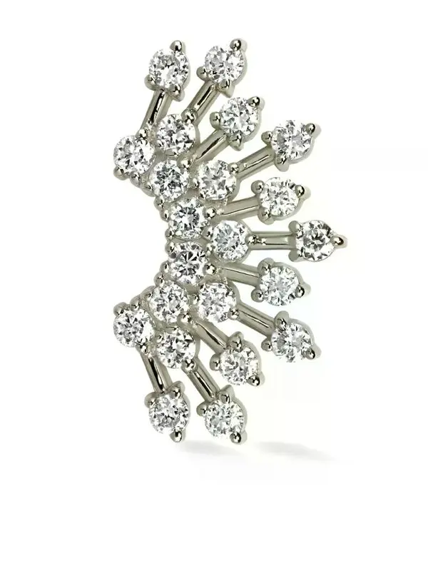 LARK & BERRY 14kt White Gold Diamond Stud Earring - Silver