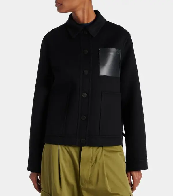 Loewe Wool And Cashmere Jacket - Black