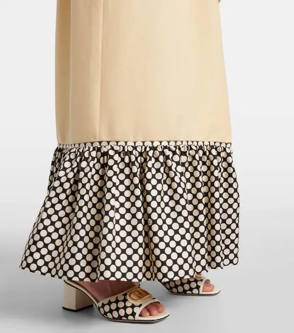 Valentino Garavani Plus De Pois Embroidered Maxi Skirt