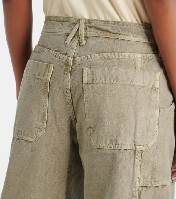 SLVRLAKE Rookie Cotton Barrel-leg Cargo Pants - Green