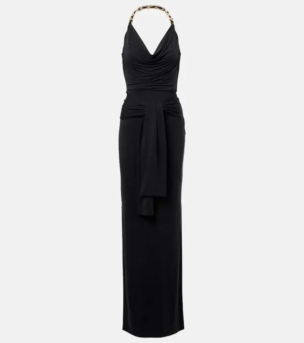 Balmain Draped Gathered Gown