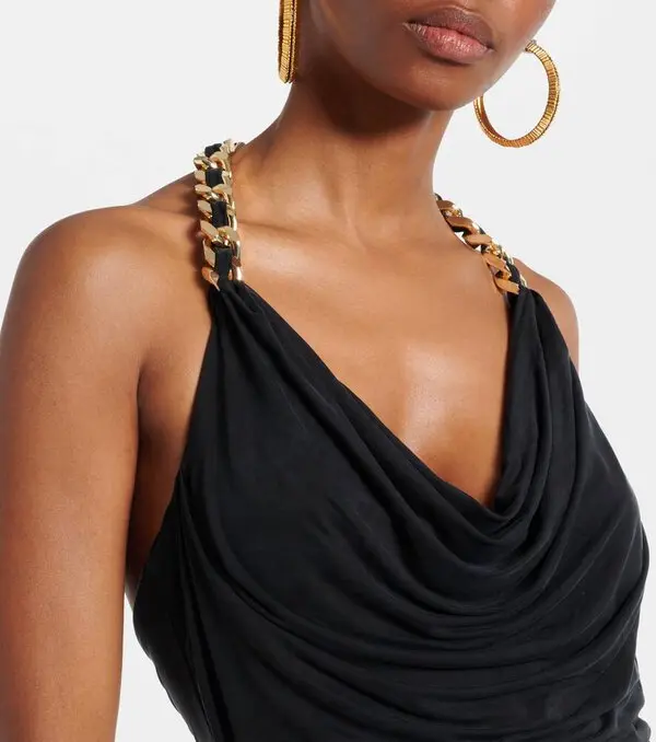 Balmain Draped Gathered Gown