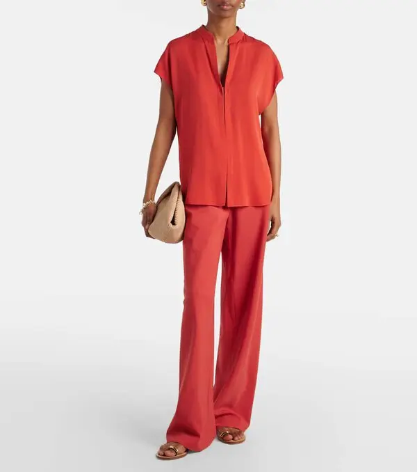 Vince Silk-blend Blouse