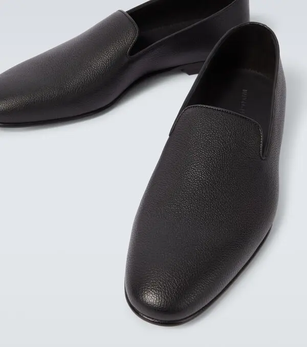 Manolo Blahnik Handmade Leather Loafers - Black