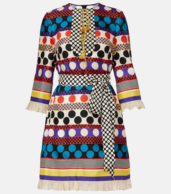 Valentino Garavani Escape Polka-dot Silk Minidress - Multicoloured