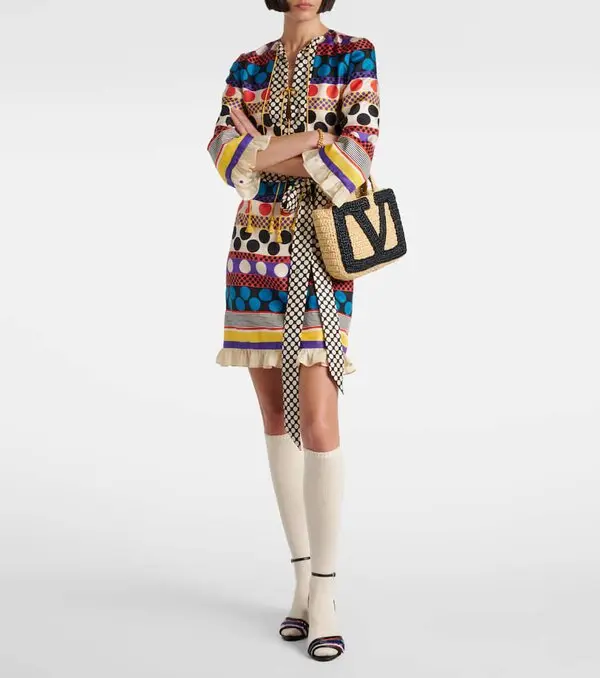 Valentino Garavani Escape Polka-dot Silk Minidress