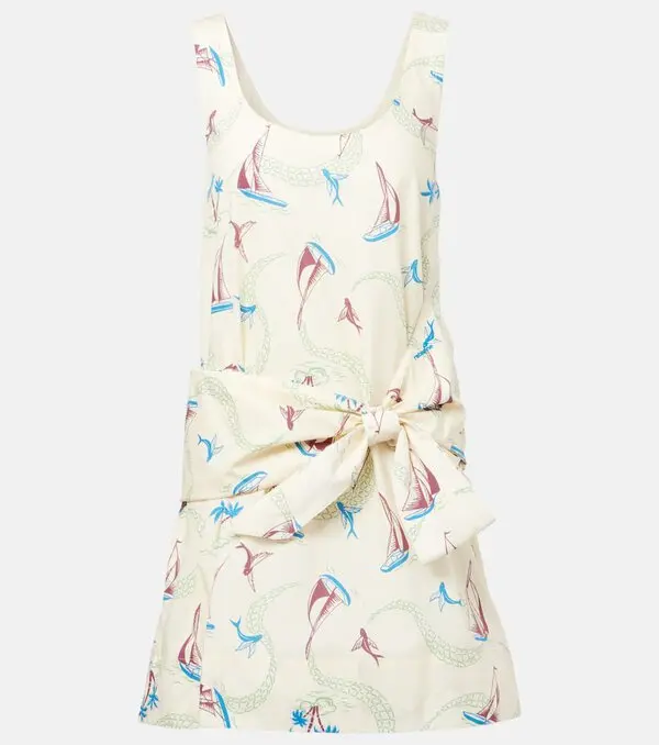Rabanne Printed Cotton Minidress - Multicoloured