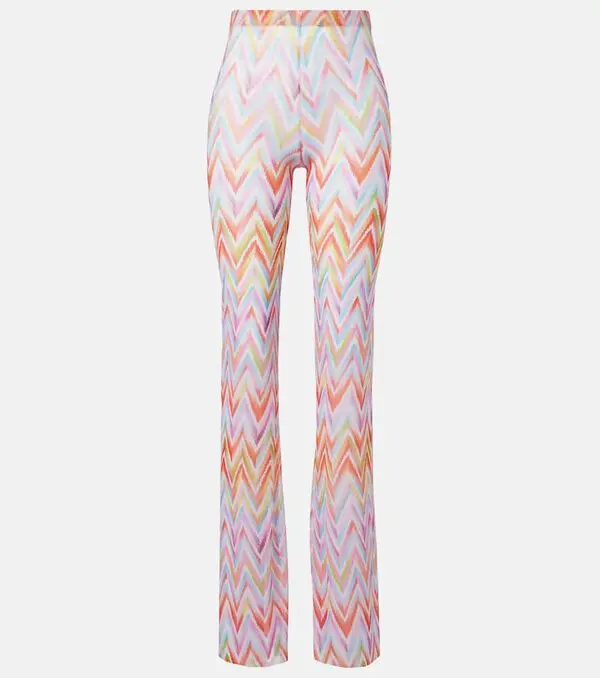 Missoni Zigzag Printed Tulle Straight Pants - Multicoloured