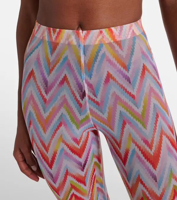 Missoni Zigzag Printed Tulle Straight Pants - Multicoloured