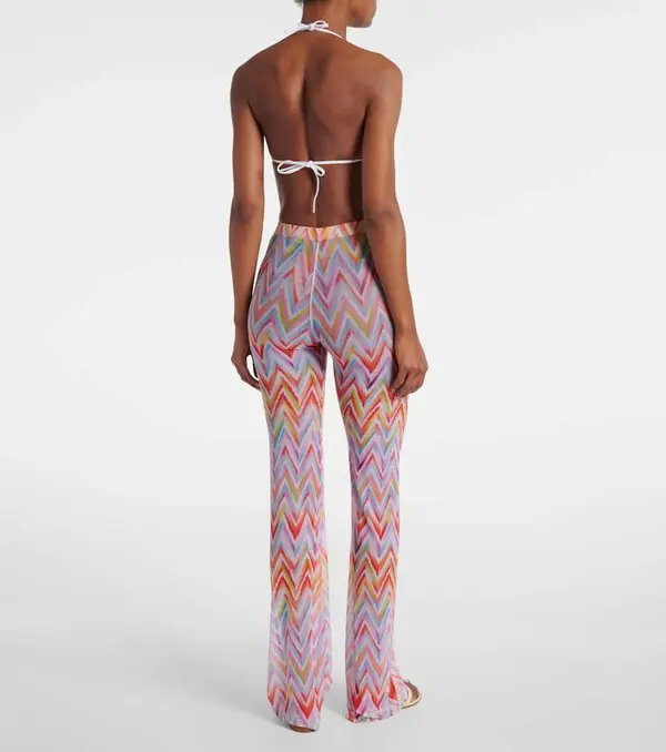 Missoni Zigzag Printed Tulle Straight Pants - Multicoloured
