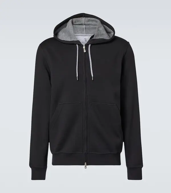 Brunello Cucinelli Cotton-blend Hoodie - Black
