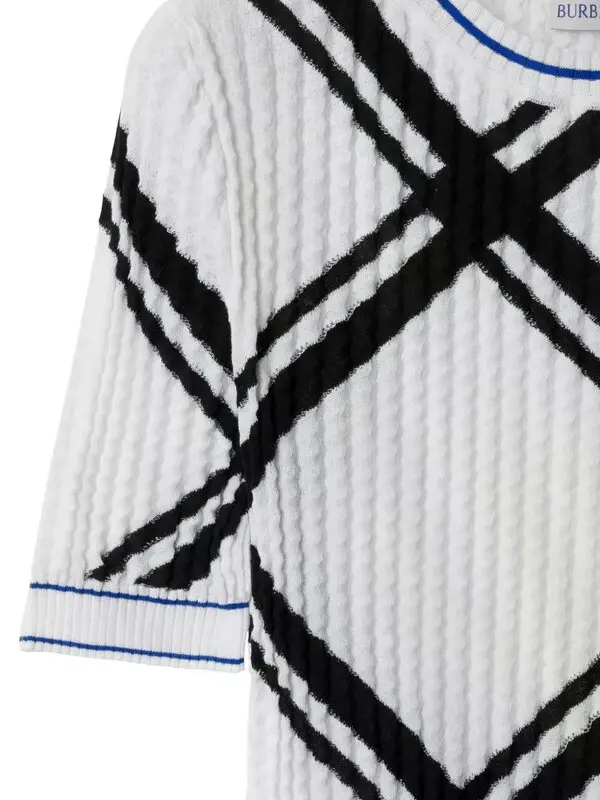 Burberry Check-jacquard Cotton T-shirt