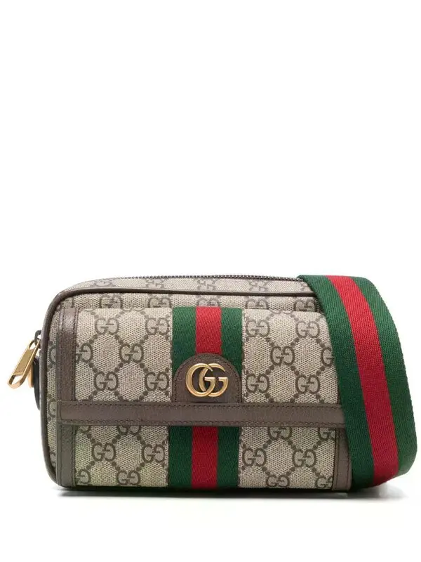 Gucci Gg Supreme Web-stripe Messenger Bag