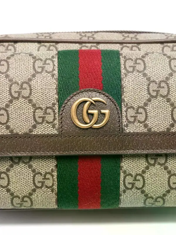 Gucci Gg Supreme Web-stripe Messenger Bag