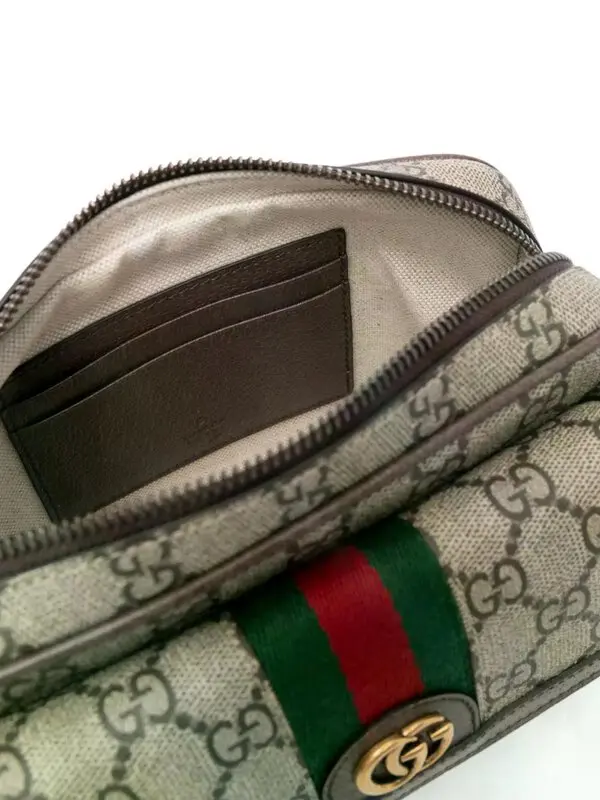 Gucci Gg Supreme Web-stripe Messenger Bag