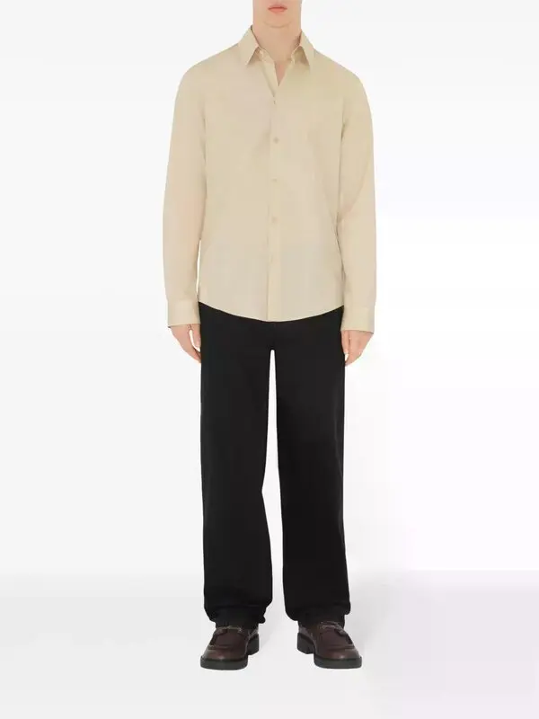 Burberry Ekd-embroidered Cotton Shirt