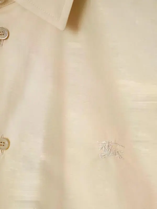 Burberry Ekd-embroidered Cotton Shirt