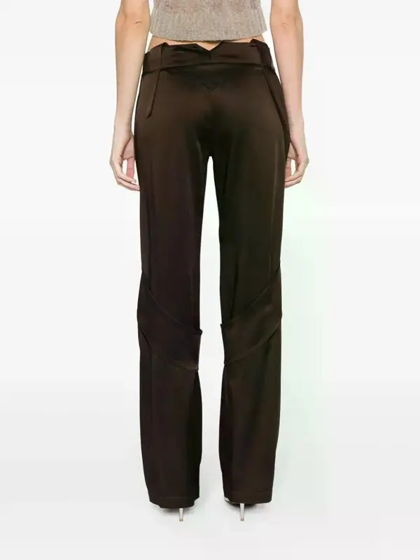 Blumarine Wide-leg Satin Cargo Trousers