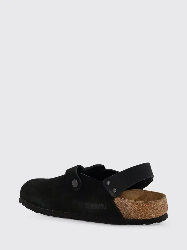 BIRKENSTOCK Tokio Suede Slingback Mules - Black