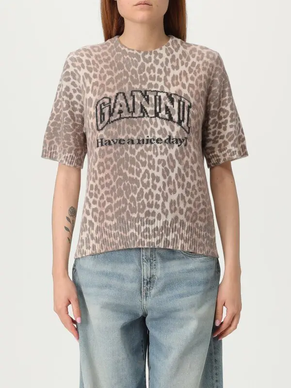 GANNI Short Sleeve Sweater