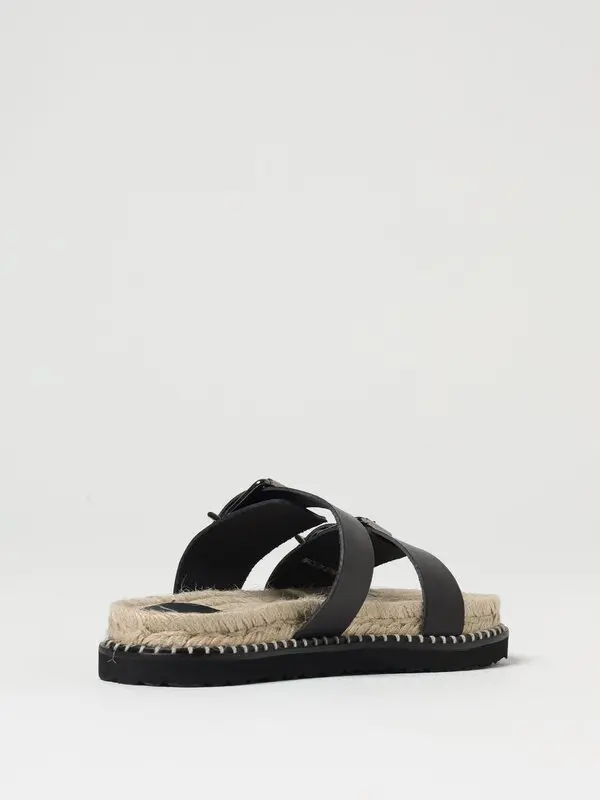 CastaÑer Flat Sandals With Buckle Detailing - Black