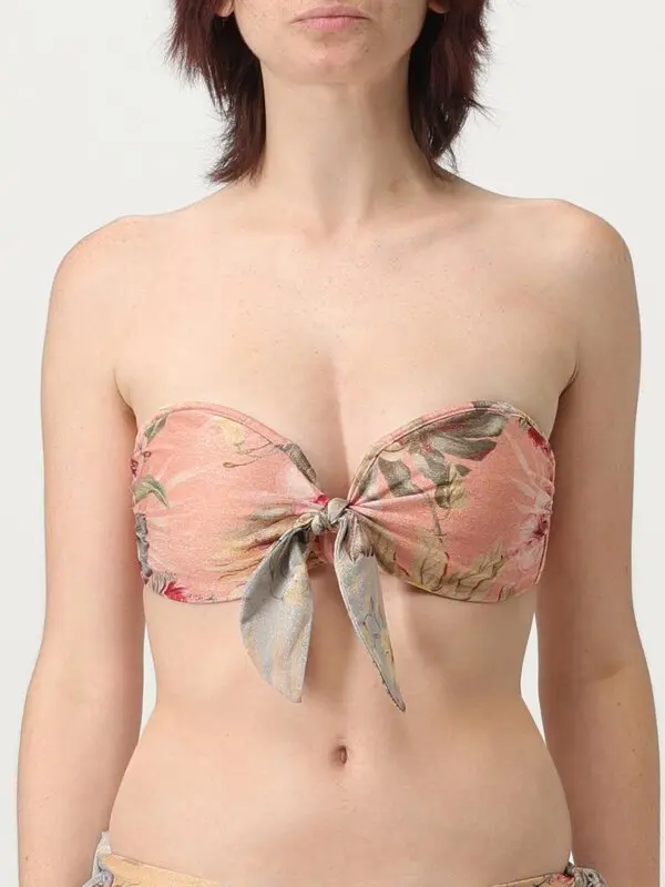 Zimmermann Floral Tie Swimsuit - Pink