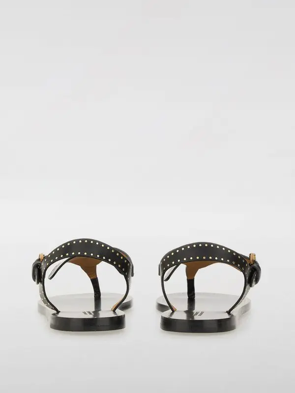 Isabel Marant Étoile Studded Flat Sandals - Black