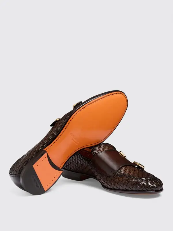 Santoni Monk Strap Shoes - Brown