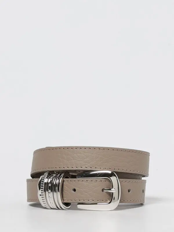 ORTIGNI Leather Belt - Beige