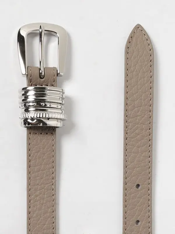 ORTIGNI Leather Belt - Beige