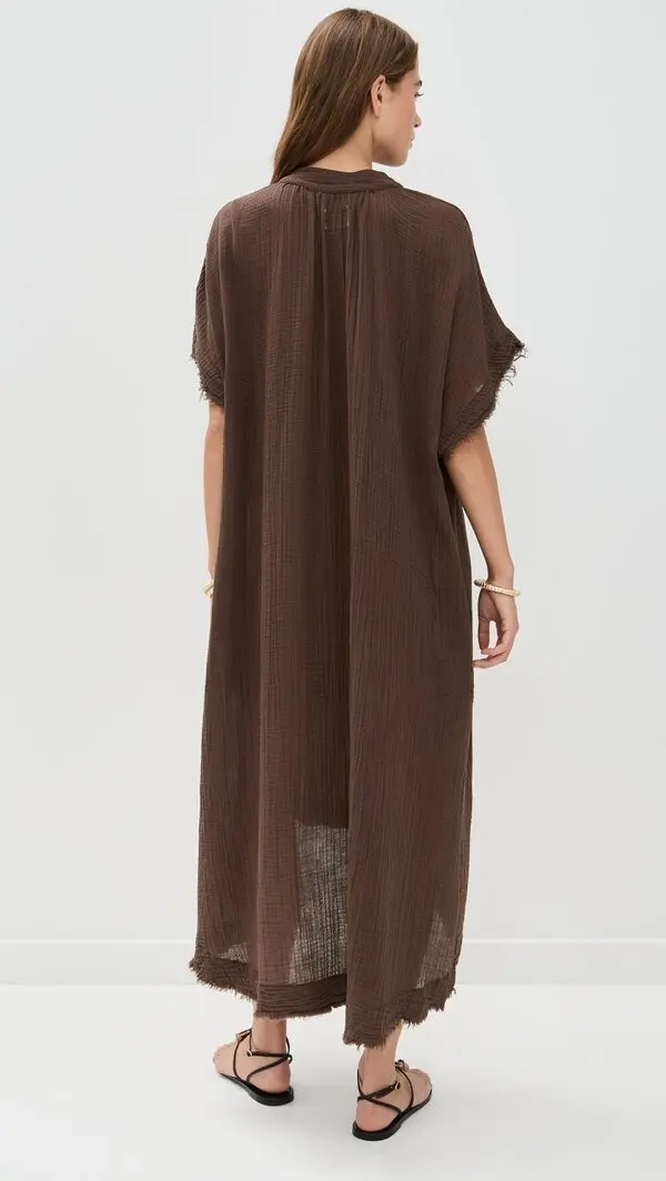 9seed Tunisia Gauze Dress - Chocolate