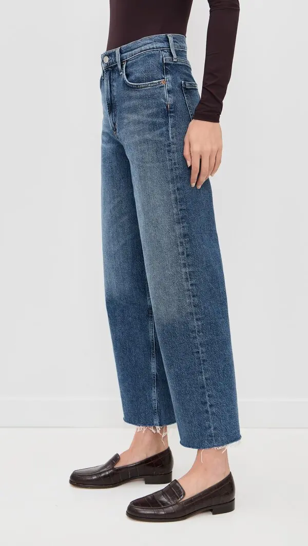 AGOLDE Ren High-rise Wide-leg Jeans - Chord