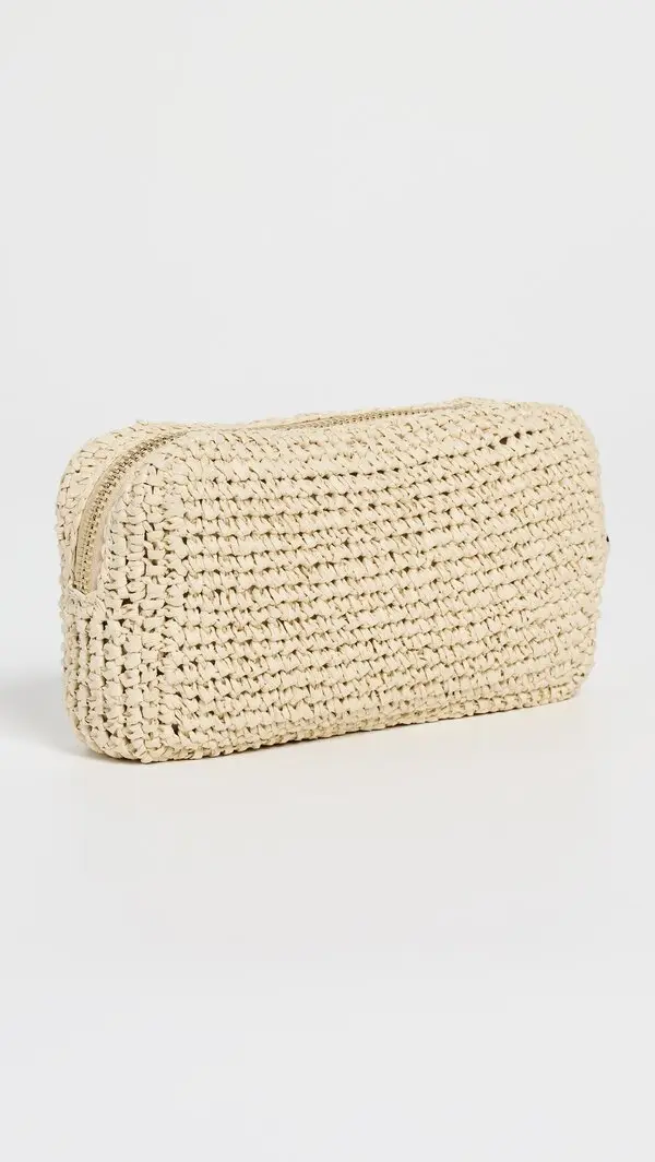 Stoney Clover Lane Small Raffia Pouch