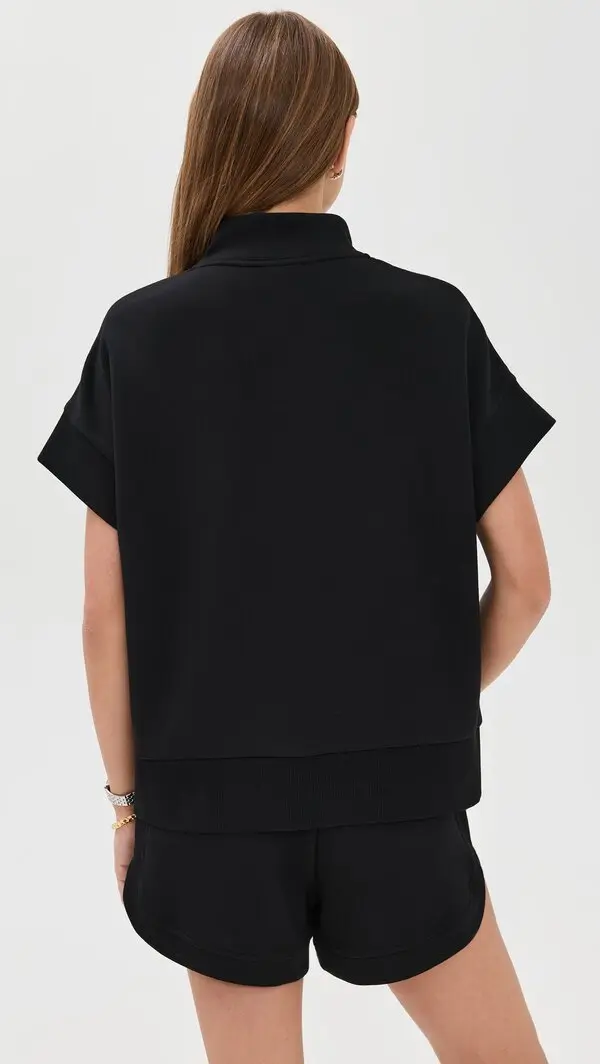 Varley Ritchie Short Sleeve Sweatshirt - Black