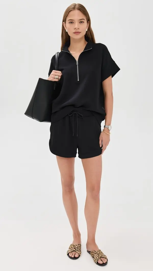 Varley Ritchie Short Sleeve Sweatshirt - Black