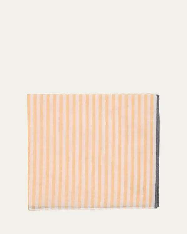 Simonnot Godard Cotton Bengal Stripe Pocket Handkerchief - Potiron