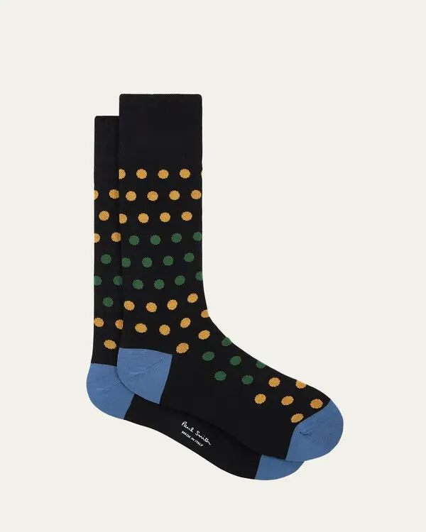 Paul Smith Kingston Polka Dot Crew Socks - Black